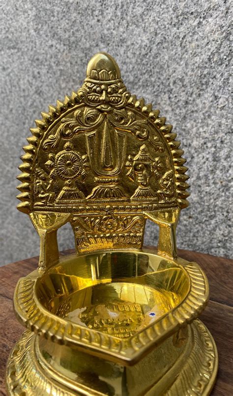 65 Sangu Chakram Vilakku Traditional Oil Diya Perumal Etsy