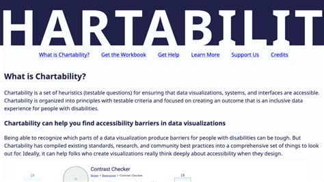 Chartability For Accessible Data Visualizations And Interfaces