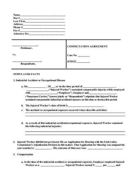Adjudication Forms Utah Labor Commission