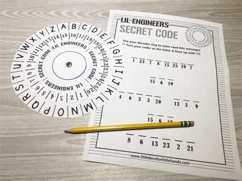 Make Your Own Secret Decoder Ring Little Bins For Little Hands