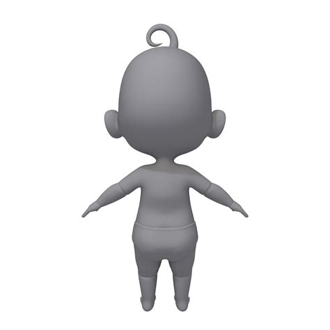 Cartoon Baby Rigged D Model Fbx Obj Ma Free D