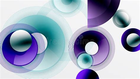 Abstract Composition Of Overlapping Circles With Smooth Gradients And