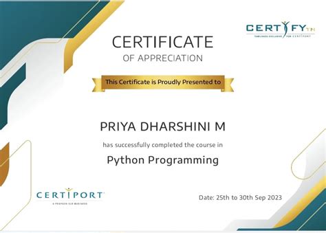 Priya Dharshini M On Linkedin 🌟i Am Excited To Share That I Have