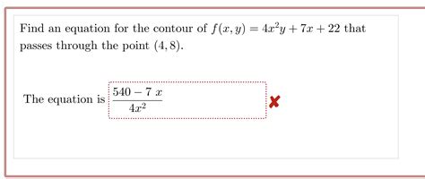 Solved Find An Equation For The Contour Of F X Y X Y X Chegg
