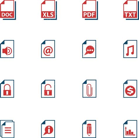 Document Icon Set Vector Information Txt Vector Vector Information