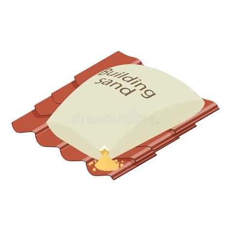 Roofing Equipment Icon Isometric Vector Brown Corrugated Tile And