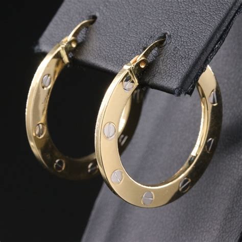 14k Two Tone Earrings Ebth