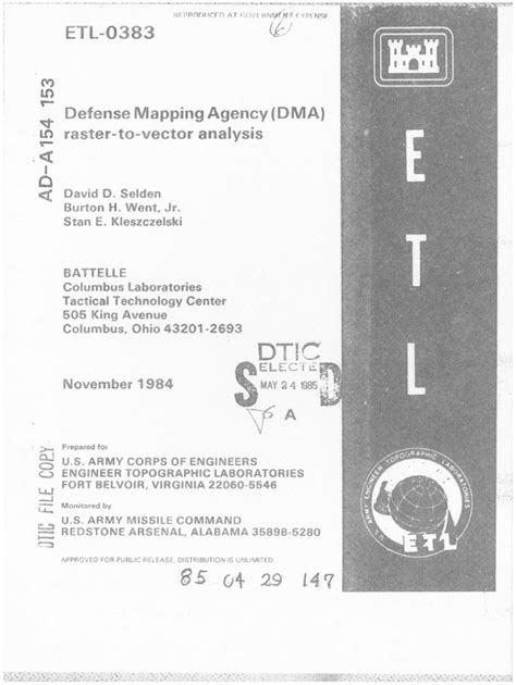 Fillable Online Defense Mapping Agency Dma Raster To Vector Analysis