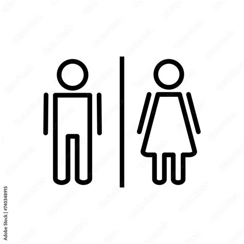 Toilet Icon Vector Restrooms Icon Vector Bathroom Sign Wc Lavatory