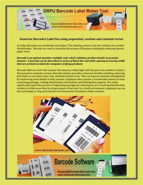 Generate Barcodes Label List Pdf