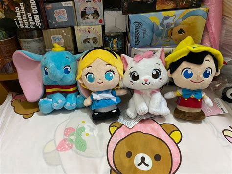 愛麗絲、小木偶、富貴貓、小飛象 Alice、pinocchio、marie、dumbo 公仔 Moipon Disney迪士尼 Sega 日本