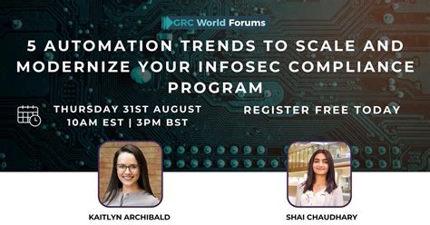 5 Automation Trends To Scale And Modernize Your Infosec Compliance Program Webinar Grc World