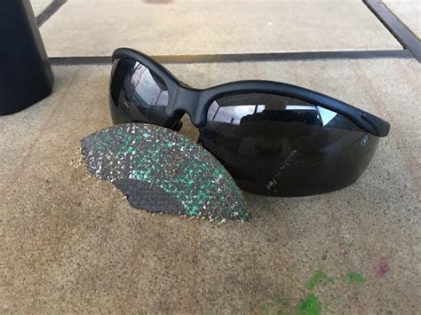 Angle Grinder Blade Randomly Explodes Smashing User In Eye Images