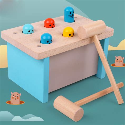 Buy Wooden Hammer Toy-children Beat Toys-hamster Toys-Preschool Wooden ...