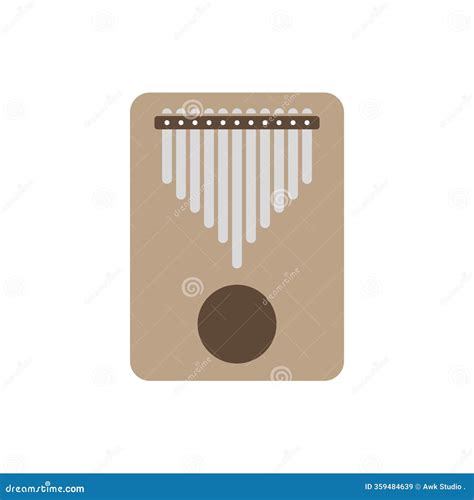 Kalimba Outline Icon Collection Or Set Kalimba Thin Vector Line Art