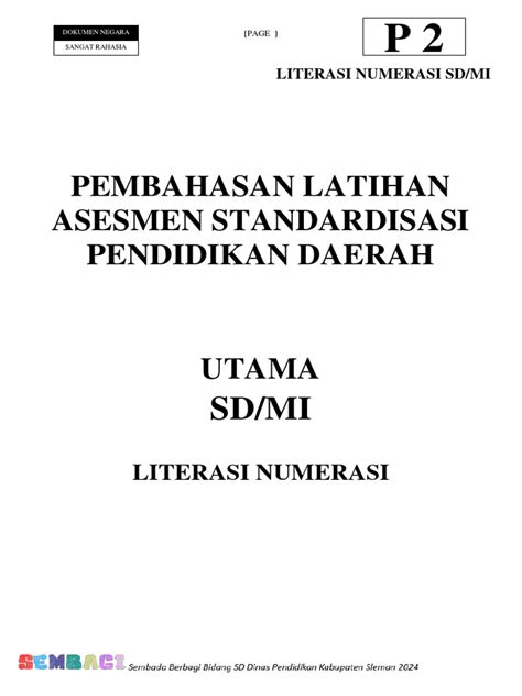 17 Fix Pembahasan Soal Literasi Numerasi Paket 2 1 Pdf