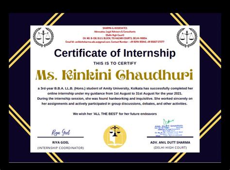 Kinkini Chaudhuri On Linkedin Thankyou Internship