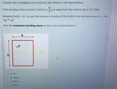 Solved Consider The Rectangular Cross Sectional Area Shown Chegg
