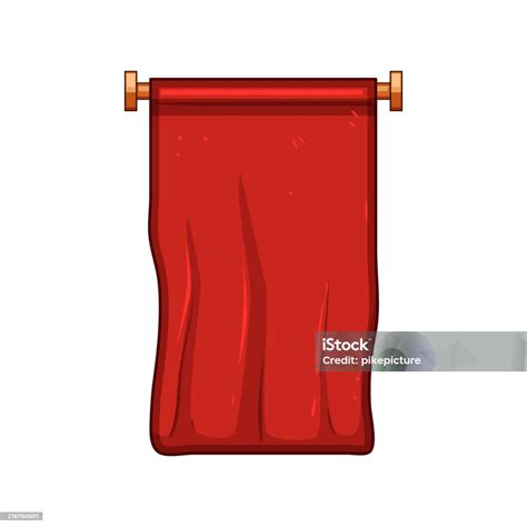 Old Royal Flag Cartoon Vector Illustration Stock Illustration