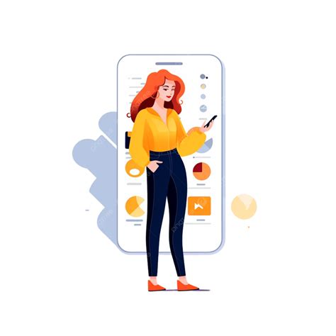 Flat Style Mobile Phone Character Vector Colorful Cartoon Flat Style