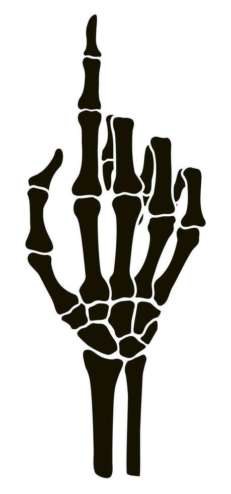 Skeleton Bone Pointing The Index Finger Hand Sign 26418484 Vector Art