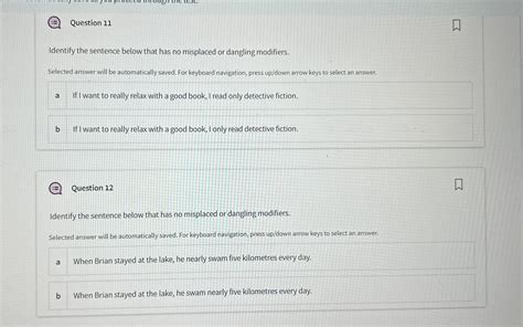 Solved Question 11Identify The Sentence Below That Has No Chegg