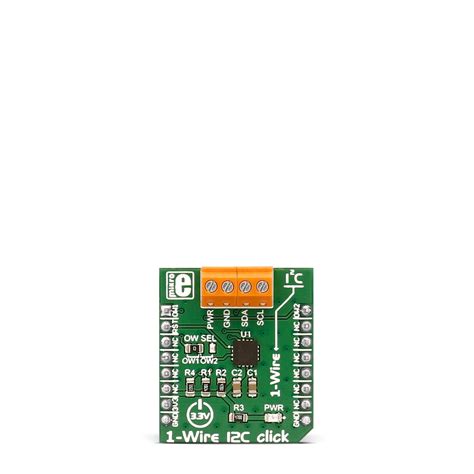 1 wire i2c click converts i2c communication to 1 wire communication