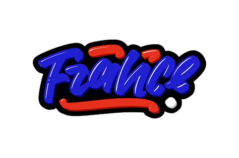 파우 프랑스 도시 손으로 그려진 현대 브러쉬 레터링 웹 페이지 인쇄 및 광고에 대한 벡터 그림 기호 텍스트입니다 로고에 대한 스톡 벡터 아트 및 기타 이미지 Istock