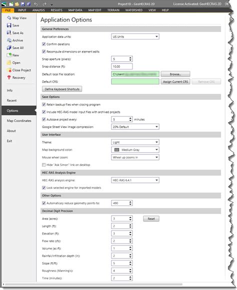 Selecting Hec Ras Analysis Engine Version Civilgeo Knowledge Base