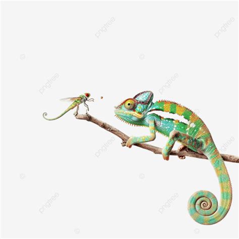 파리를 잡는 무료 카멜레온 카멜레온 파리 만화 Png 일러스트 및 이미지 에 대한 무료 다운로드 Pngtree