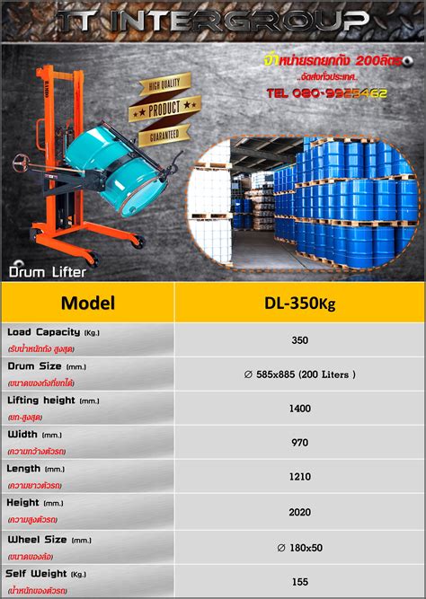 Drum Lifter รถยกถัง 200ลิตร
