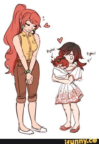 So Cute Pyrrha X Ruby Rwby Anime Rwby Characters Rwby Fanart