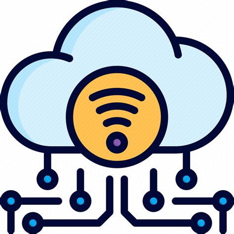 Cloud Iot Technology Network Security Server Icon Download On