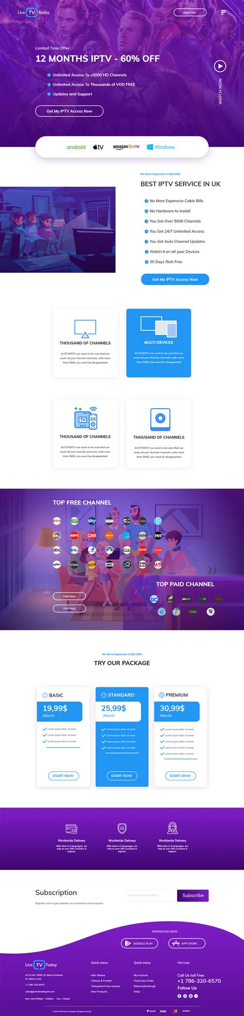 iptv website user interface on behance