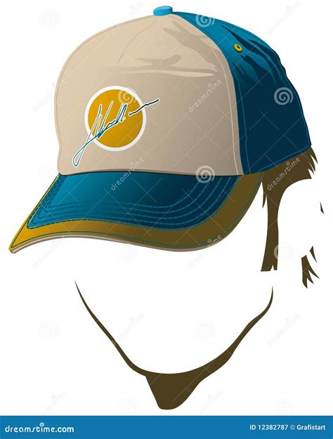 Male Face With Baseball Cap Stock Vector Illustration Of Skater