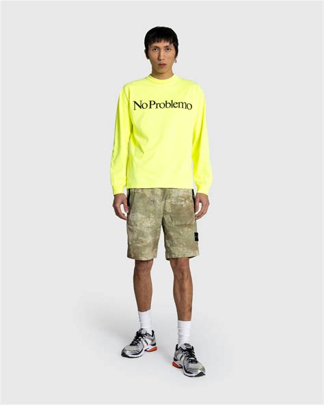 Aries No Problemo Ls Tee Fluoro Yellow Highsnobiety Shop