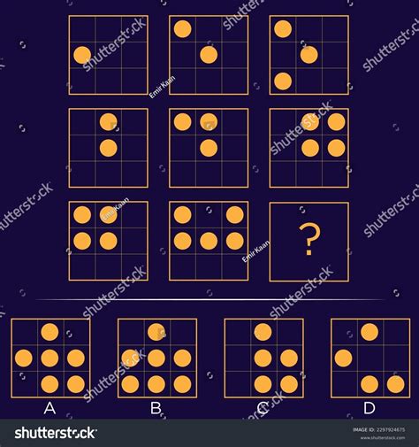 Intelligence Questions Matrix Iq Test Logic Stock Vector Royalty Free
