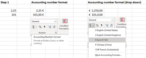 Two Commas Shown When Using The Accounting Drop Down Format Rexcel