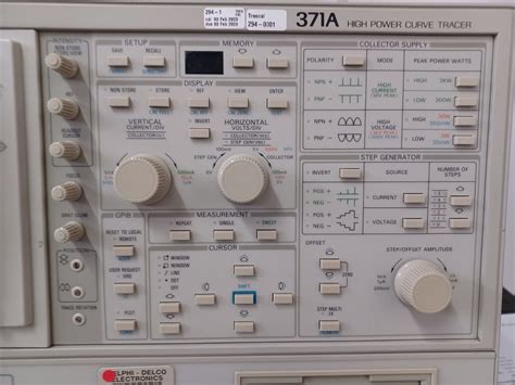 Tektronix 371a Curve Tracer W 371a 371b Test Fixture And Calibration Cert Ebay