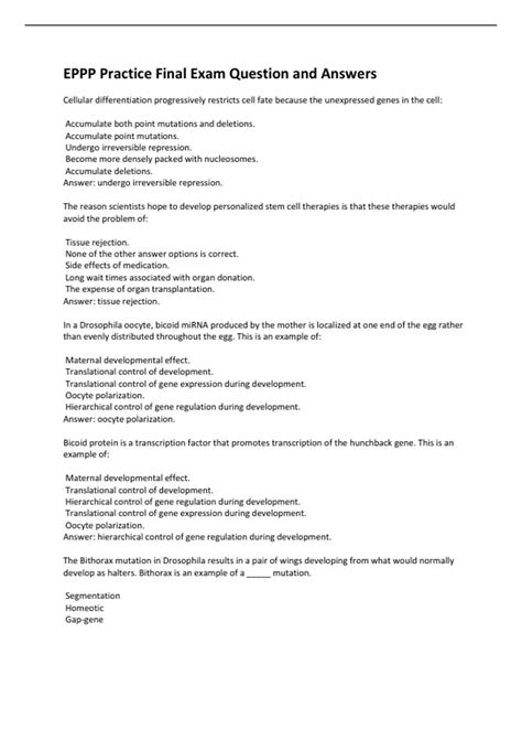 Eppp Practice Final Exam Question And Answers Eppp Stuvia Us