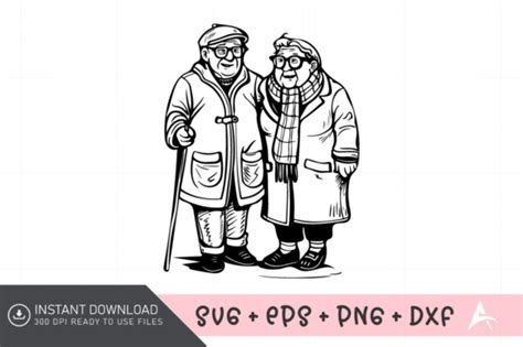 19 Grandma And Grandpa Svg Graphics Designs And Graphics