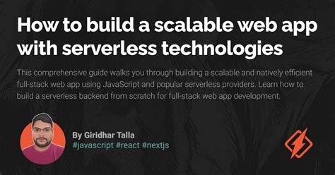 How To Build A Scalable Web App With Serverless Technologies Honeybadger Developer Blog