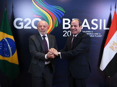 التقى السيد الرئيس عبد الفتاح السيسي مع الرئيس البرازيلي لولا دا سيلفا