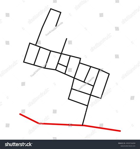 Urban Area Road Network Map Design Stock Vector Royalty Free