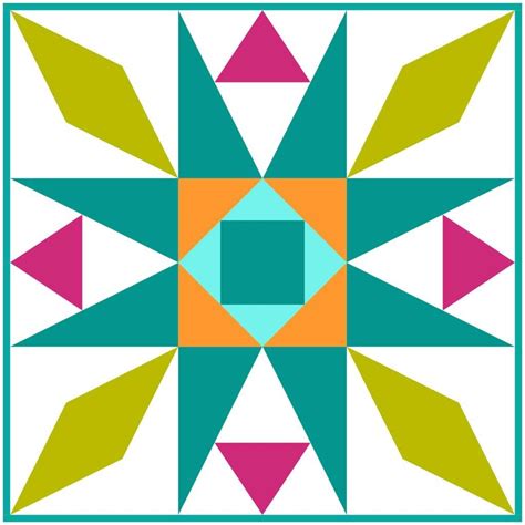 Keystone Star Foundation Paper Pieced Fpp Quilt Block Pattern