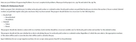 solved here are your midterm programming problems you must