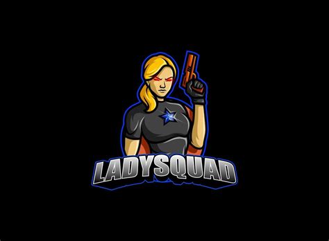 Lady Squad Mascot Esport Logo 13063766 Vector Art At Vecteezy