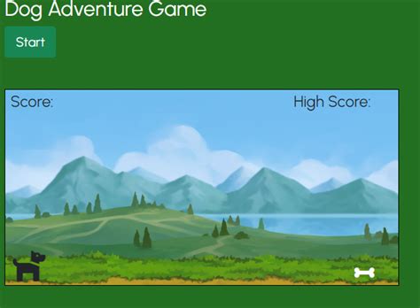 Dog Adventure Game In Javascript Free Source Code Sourcecodester