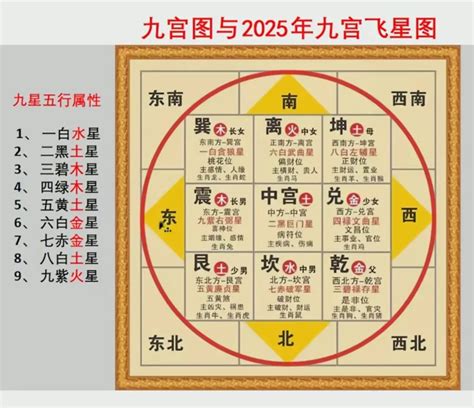 2025蛇年九宫飞星方位图 抖音