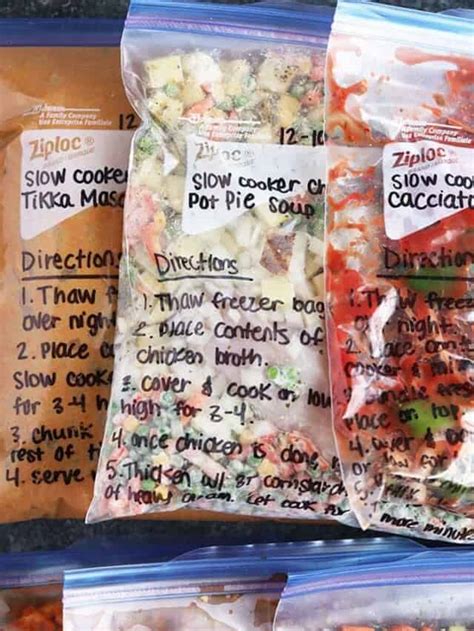 6 Crockpot Freezer Meals With Grocery List Fit Foodie Finds